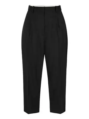 Elisabetta Franchi Tailored Gabardine Trousers - Black