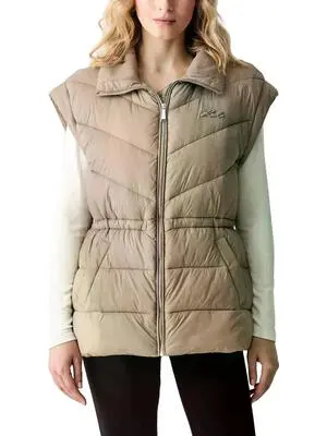 Karl Lagerfeld Quilted Drawstring Gilet - Neutrals