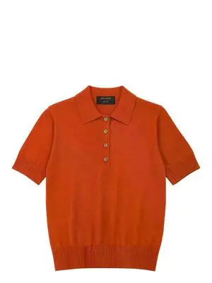 GRAN SASSO Short Sleeve Polo Shirt - Orange
