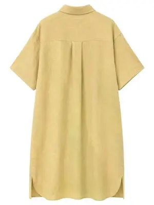 GRAN SASSO Short Sleeve Shirt Dress With Concealed Front Button Fastening - Neutrals