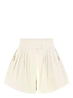 Elisabetta Franchi Taffeta Voile Balloon Shorts - Neutrals