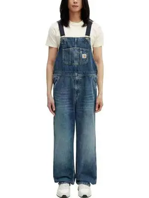 Carhartt Work In Progress Logo Patch Dungarees - Blue