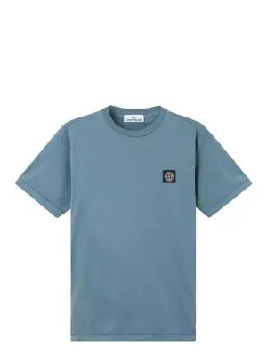 Stone Island Cotton Jersey Slim-fit T-shirt With Compass Patch - Blue