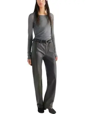 LEMAIRE Ballerina Wrap Top In Mesh Jersey - Grey