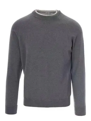 Eleventy Wool Crew-neck Sweater - Grey