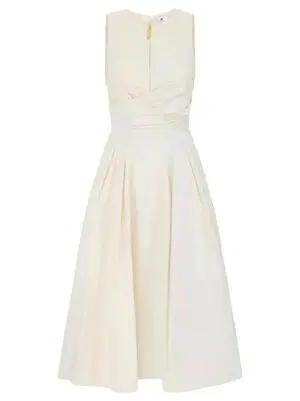 Elisabetta Franchi Taffeta Voile Dress - Neutrals
