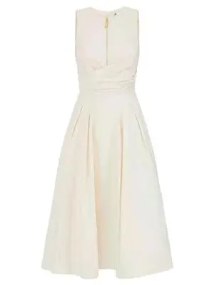 Elisabetta Franchi Taffeta Voile Dress - Neutrals