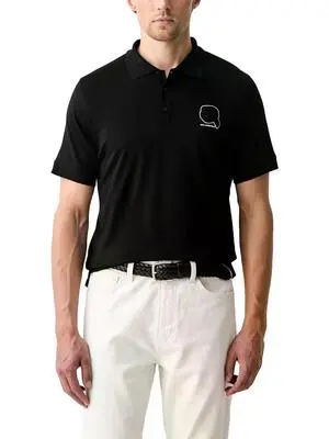 Karl Lagerfeld Logo-patch Polo Shirt - Black