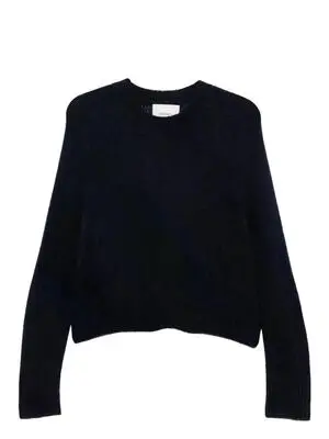 LISA YANG Ribbed Knit Crew Neck Sweater - Blue