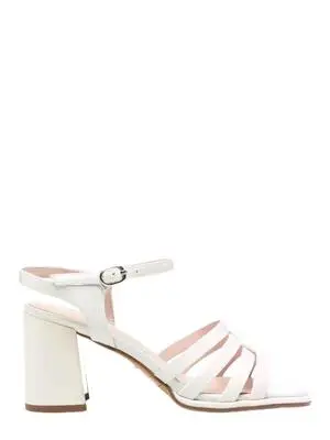SERGIO MORETTI FIRENZE Cage-strap Block-heel Sandals - Neutrals
