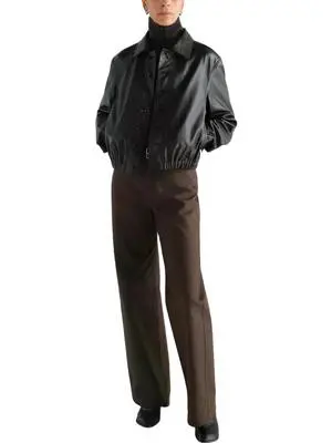 LEMAIRE Soft Leather Blouson - Black