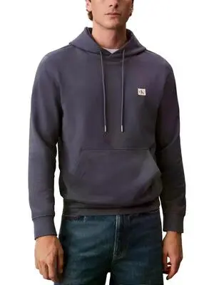 Calvin Klein Patch Pouch Pocket Hoodie - Blue