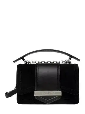 Karl Lagerfeld Suede Mini Crossbody Bag - Black