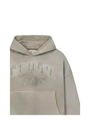 ROUGH. Rough Logo-patch Pouch-pocket Hoodie - Neutrals