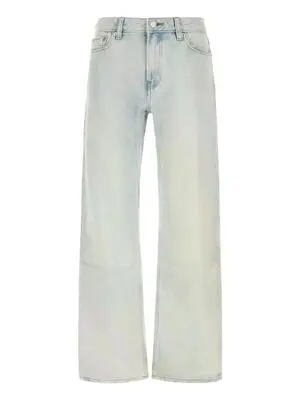 Calvin Klein Logo Patch Straight Leg Jeans - Blue
