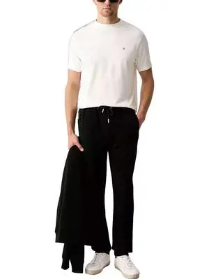 Karl Lagerfeld Drawstring Zipped-pocket Track Pants - Black