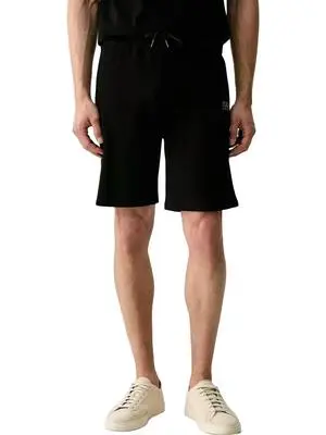 Karl Lagerfeld Logo Print Drawstring Shorts - Black
