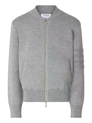 Thom Browne Milano-stitch 4-bar Bomber Jacket - Grey
