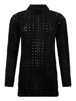 MOORER Cable Knit Sweater - Black