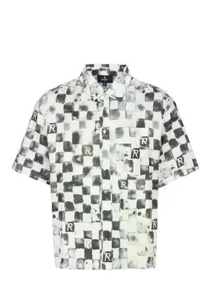 REPRESENT Pool Side Checkerboard-print Shirt - White