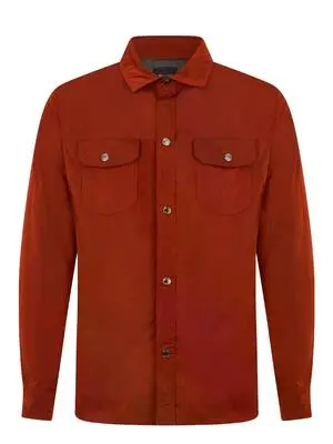 MOORER Press-stud Shirt Jacket - Orange