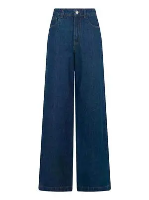 MOORER Wide-leg Jeans - Blue