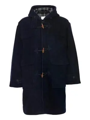 Henrik Vibskov Toggle-fastening Duffle Coat - Blue