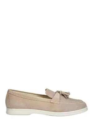 JONAK PARIS Nuit Tassel-detail Suede Loafers - Neutrals