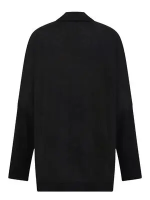 MOORER Open Front Long Sleeve Sweater - Black