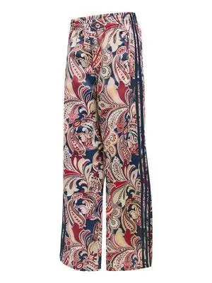 Adidas Paisley Print Wide Leg Track Pants - Blue