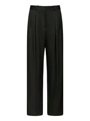 Loulou De Saison Alio Pleated Front Trousers - Black