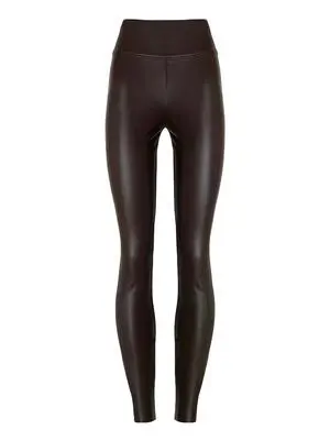 Wolford Edie Faux-leather Leggings - Brown