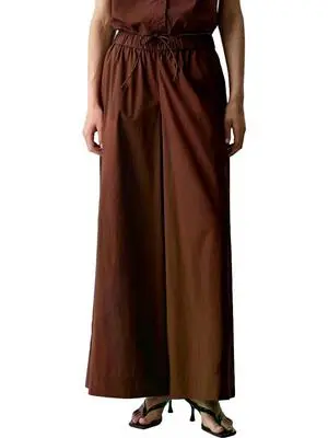 BENETTON Palazzo Pants With Elasticated Waistband - Brown