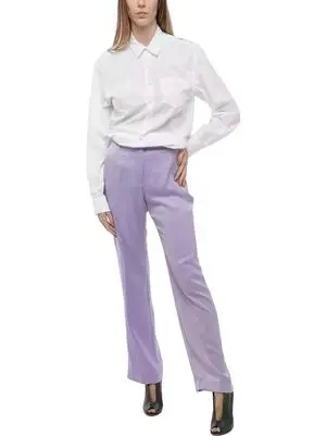 HEBE STUDIO The Lover Satin Straight Pants - Purple