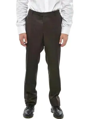 CORNELIANI Corneliani Scalloped-Hem Virgin-Wool Trousers