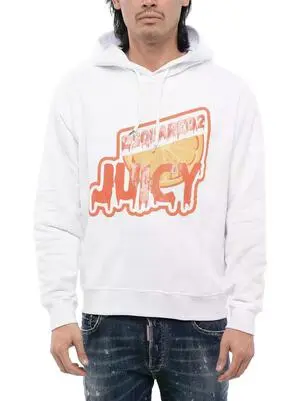 DSQUARED2 DSQUARED2 Logo Print Brushed Cotton Hoodie