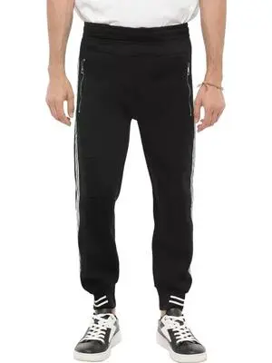 Neil Barrett Biker-style Side-stripe Track Pants - Black