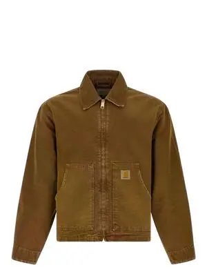 Carhartt Work In Progress Corduroy Collar Canvas Jacket - Brown