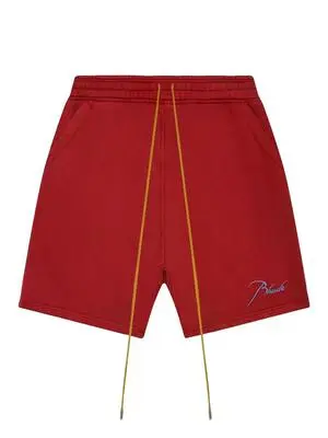 Rhude Classique Logo-print Drawstring Shorts - Red