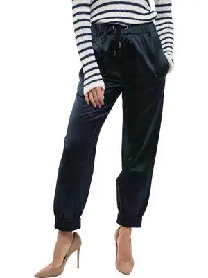 SA SU PHI SA SU PHI Drawstring-Waist Silk Track Pants