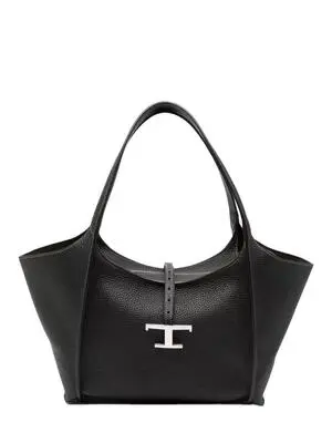 TOD'S Tod's Timeless Tote Bag In Black Pebbled Leather Black
