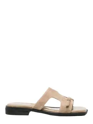 SERGIO MORETTI FIRENZE SERGIO MORETTI FIRENZE Buckle Detail Suede Sandals Neutrals