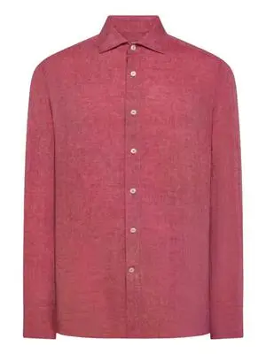 Seventy Long-sleeve Linen Shirt - Red