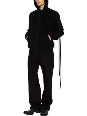 ANN DEMEULEMEESTER Zip-up Bomber Jacket - Black