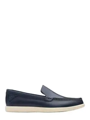 Clarks Bratton Leather Loafers - Blue