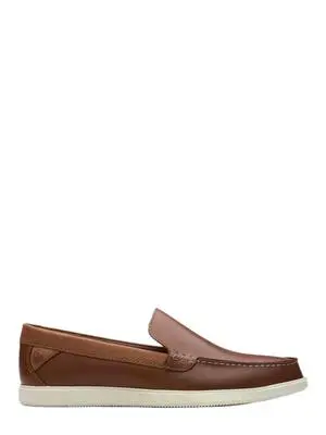 Clarks Bratton Leather Loafers - Brown