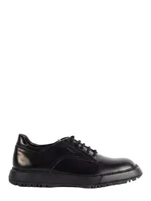 REFERENC Leather Derby Shoes - Black