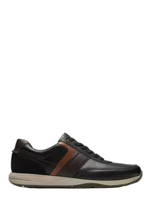 Clarks Townview Style Perforated Leather Sneakers - Black