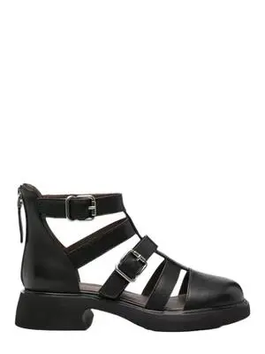 SERGIO MORETTI FIRENZE Caged Sandals With Buckle Fastening - Black