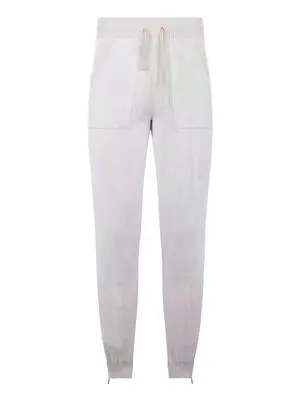 MOORER Ribbed-knit Track Pants - Neutrals